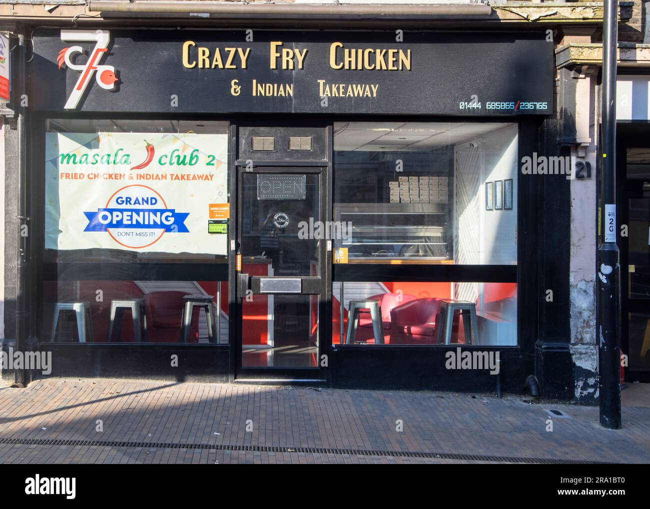one of several indian and fried chicken takeaway shops in Burgess hill ...