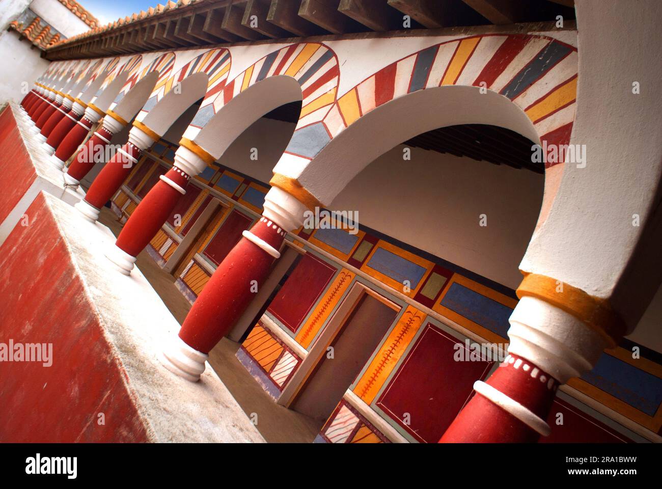 Reconstruction of Roman living quarters at Arbeia Roman Fort, South ...