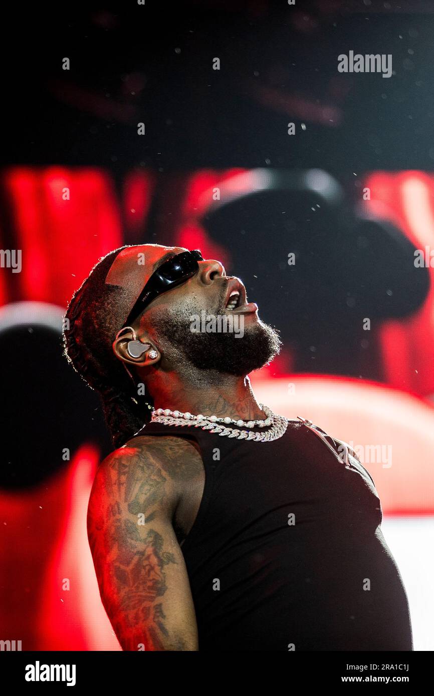 Roskilde, Denmark. 30th June, 2023. The Nigerian singer and rapper ...