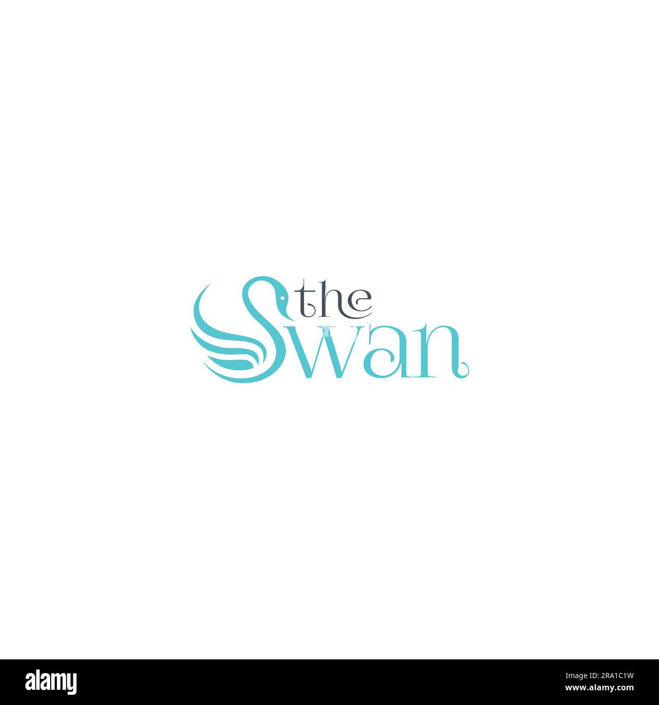 Swan logo Clean Design. Bird Logo Design Stock Vector Image & Art - Alamy