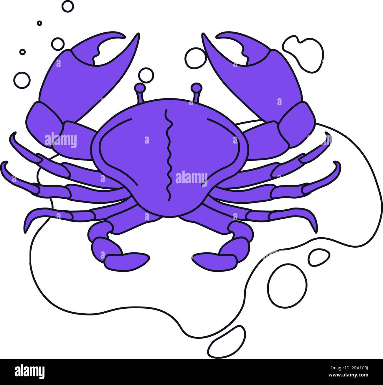 Zodiac sign, astrological symbol of Cancer Crab Stock Vector Image ...