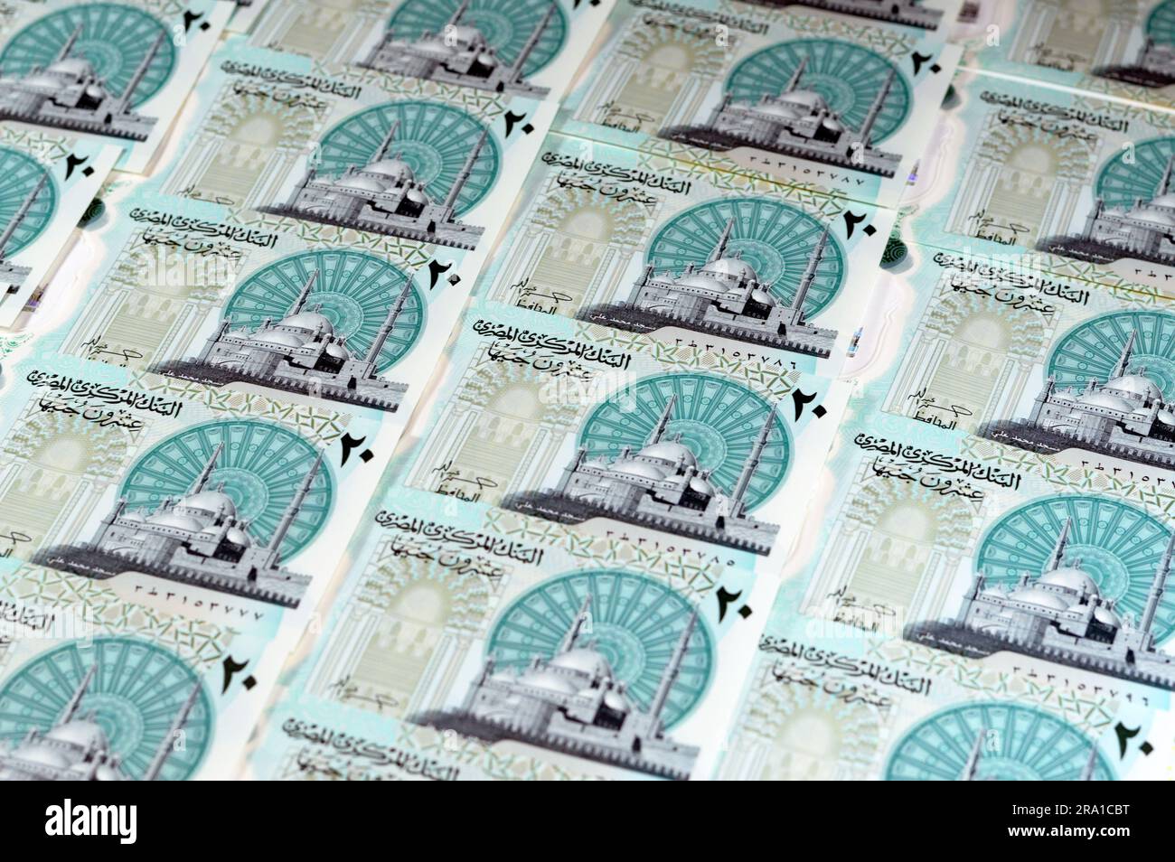 new Egyptian 20 EGP LE twenty polymer pounds cash money banknote bill ...
