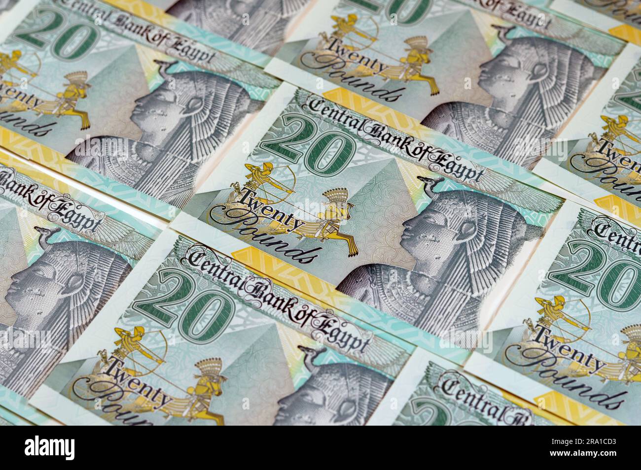 new Egyptian 20 EGP LE twenty polymer pounds cash money banknote bill ...