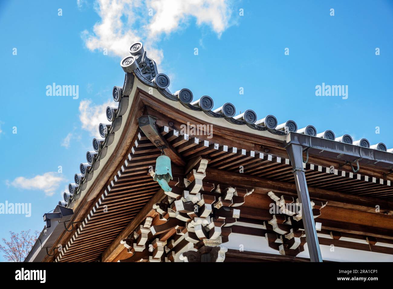 Kogen Ji temple Kyoto Japan, architectural detail of roof structure and eaves, sub temple of ...