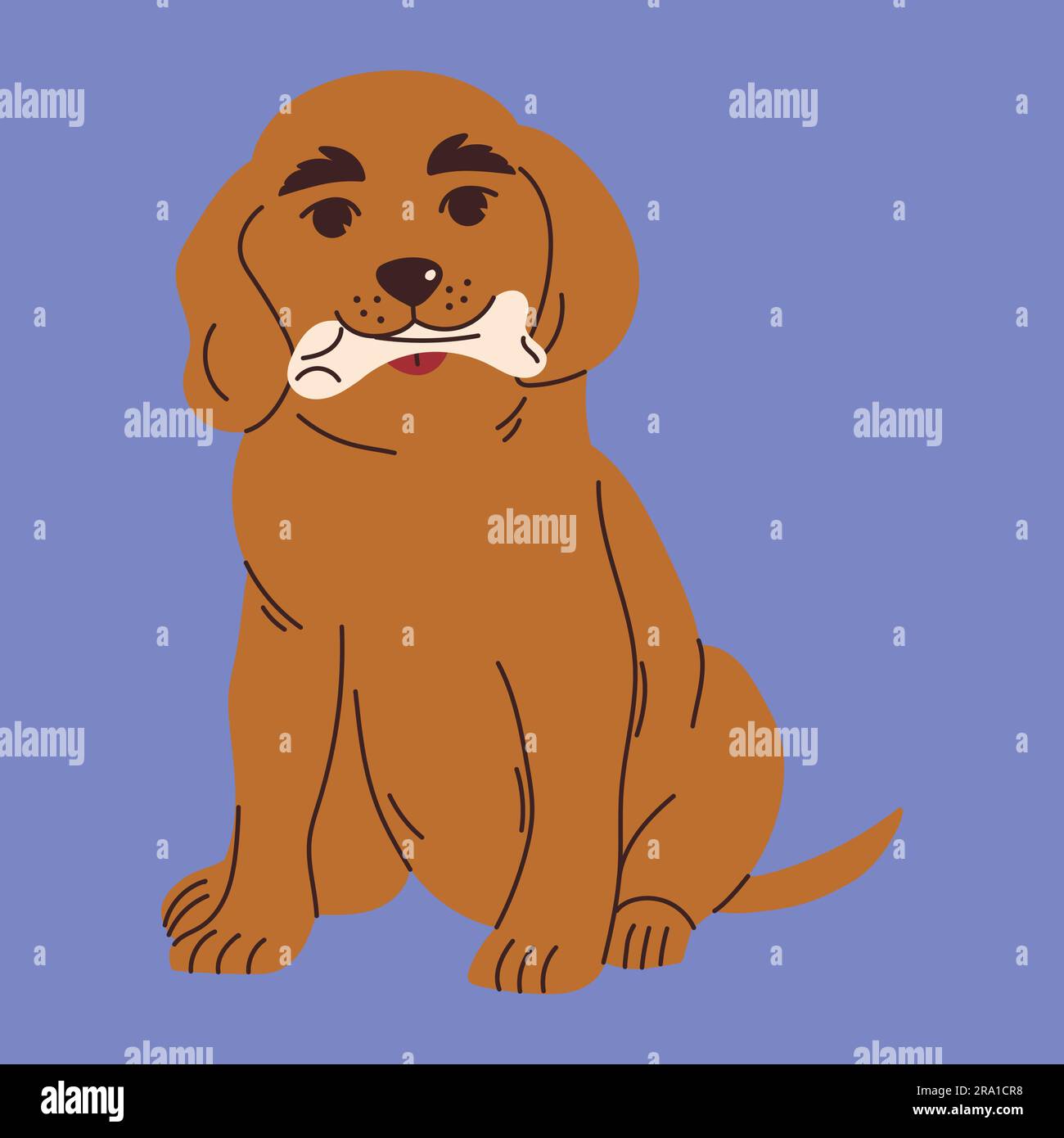 Dog Brushing Teeth Clipart