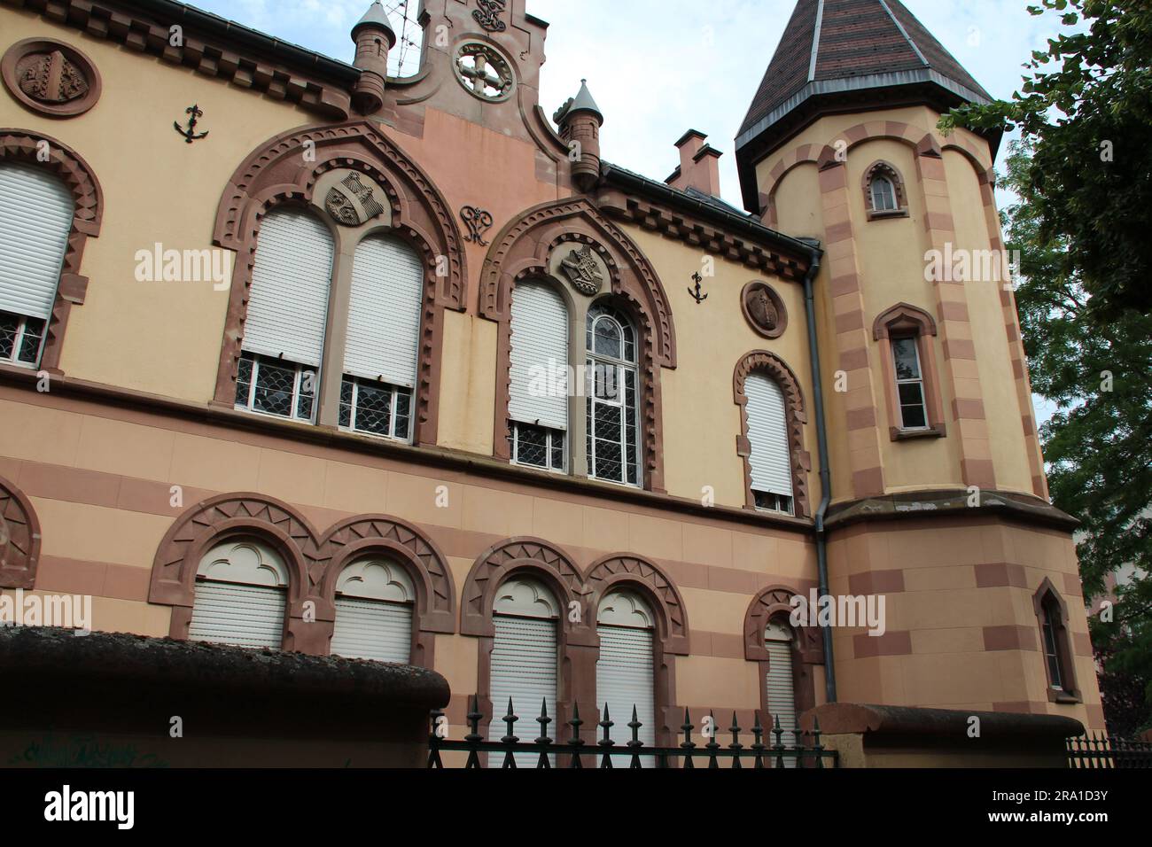 neo-gothic mansion (cercle saint-martin) in colmar in alsace (france ...