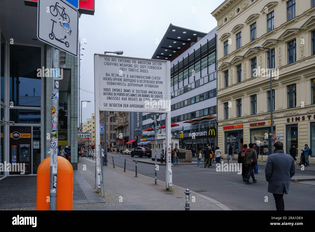 Berlin, Germany - April 19, 2023 : View of the famous Checkpoint ...