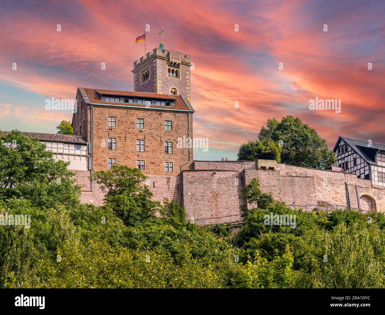Wartburg Castle in Eisenach East Germany Stock Photo - Alamy