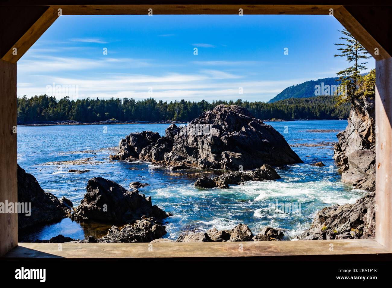 A picture of the Vancouver Island coast, cool waters and sharp rocks in ...