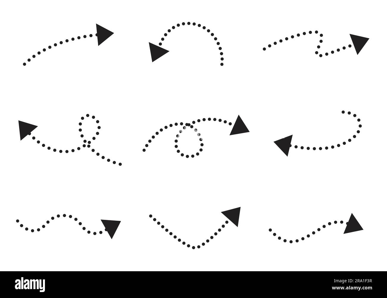 Arrow Icons Symbol Set Set Of Arrow Dot Style Stock Vector Image And Art