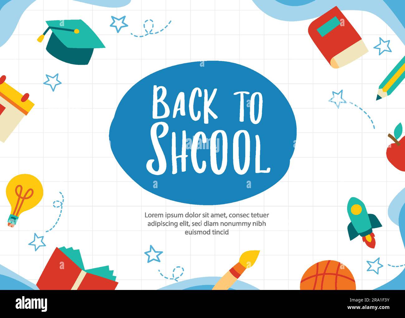 Back to school doodle style background. Education hand drawn objects ...