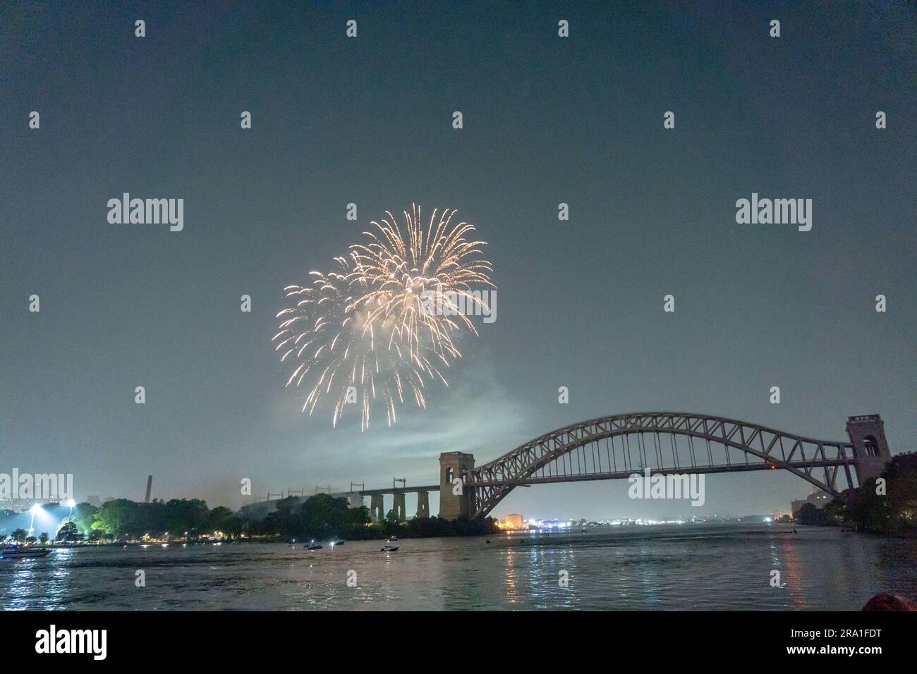 New York, United States. 29th June, 2023. Fireworks explode over the ...