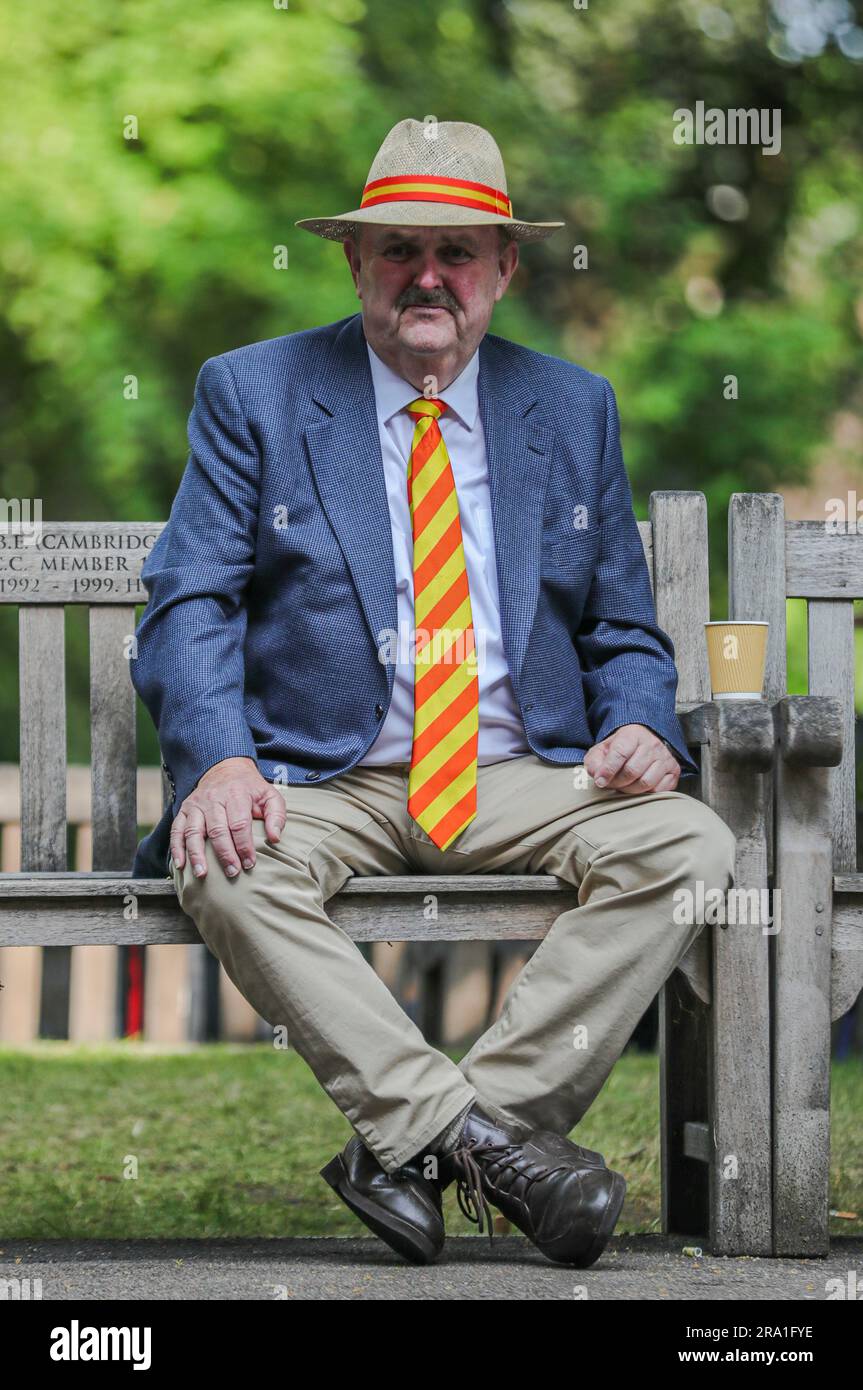 London, England. 30th June, 2023. An MCC member before the Ashes second ...