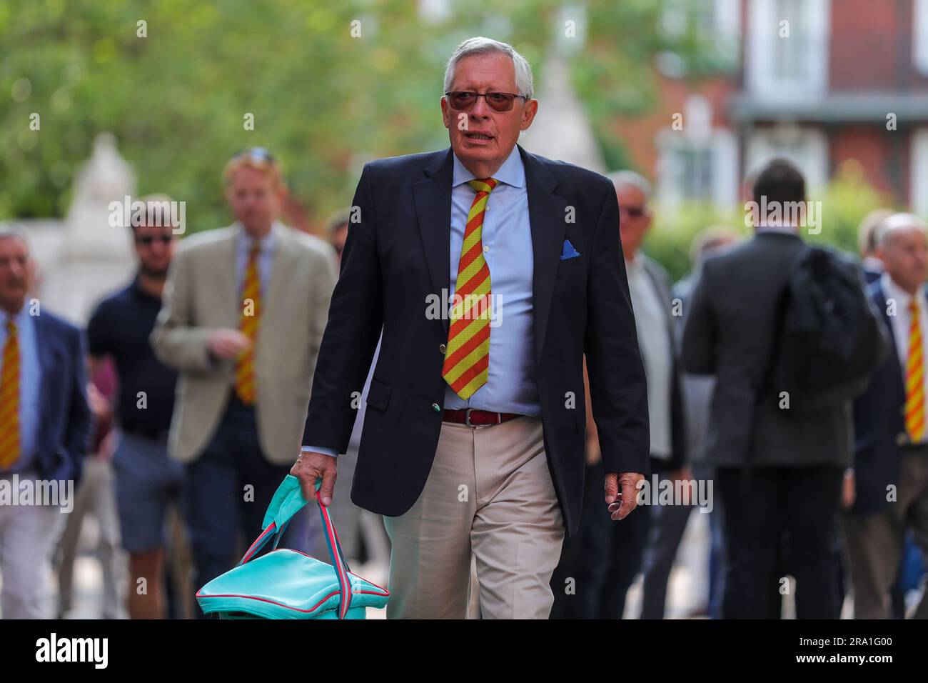 London, England. 30th June, 2023. An MCC member arrives before the ...