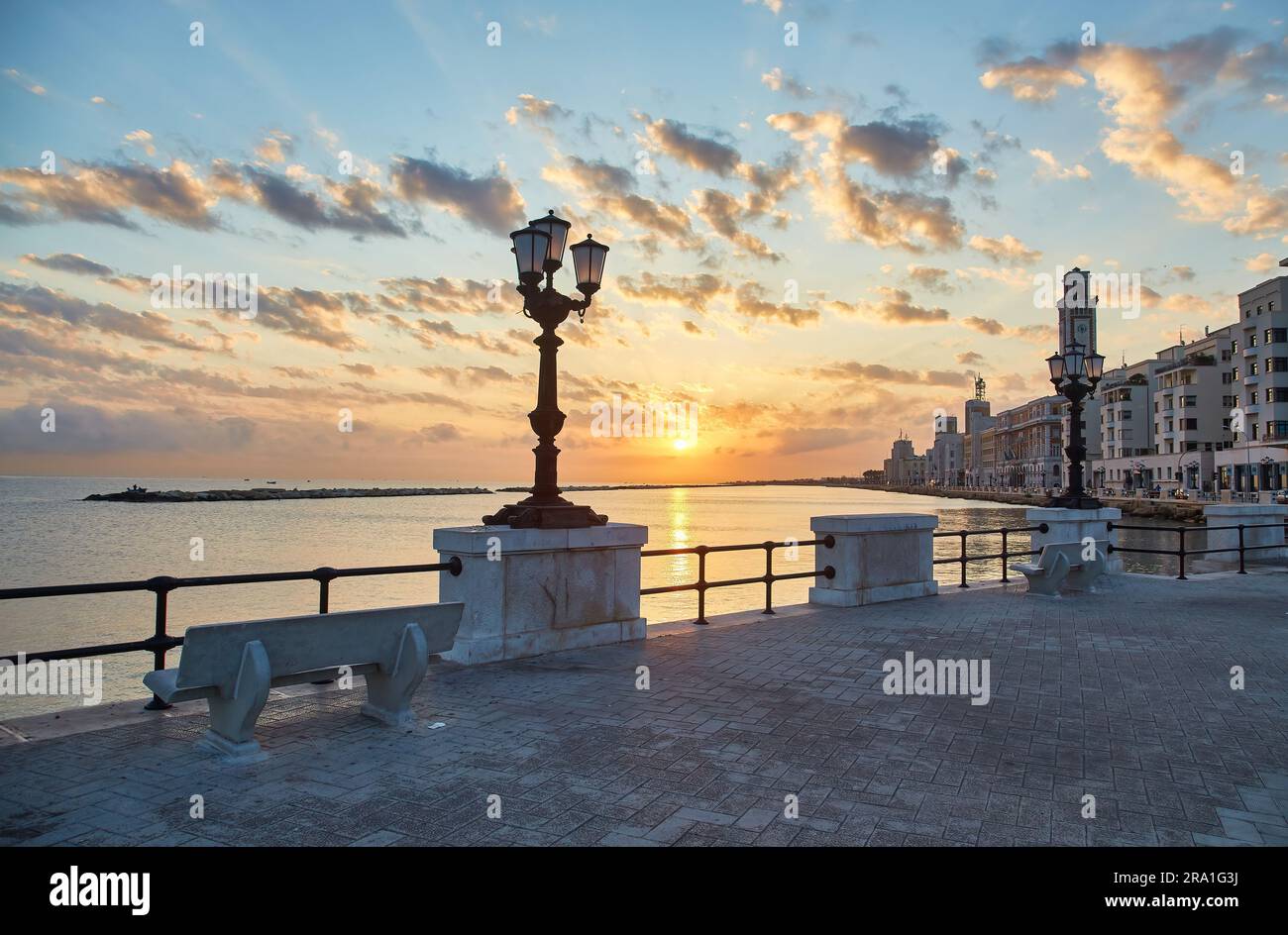 Panoramic view of Bari, Southern Italy, the region of Puglia, Apulia ...