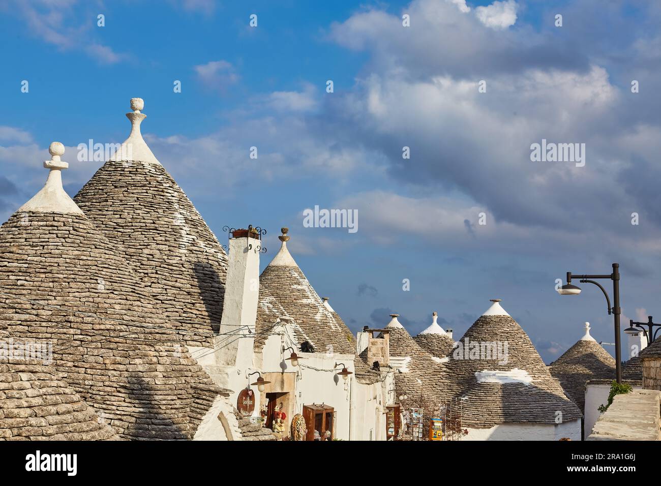 The traditional Trulli houses in Alberobello city, Apulia, Italy Stock ...