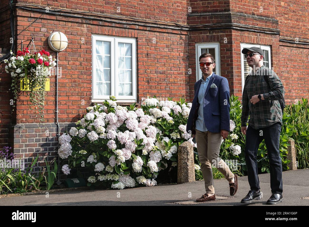 People arrive at Lords during the LV= Insurance Ashes Test Series ...