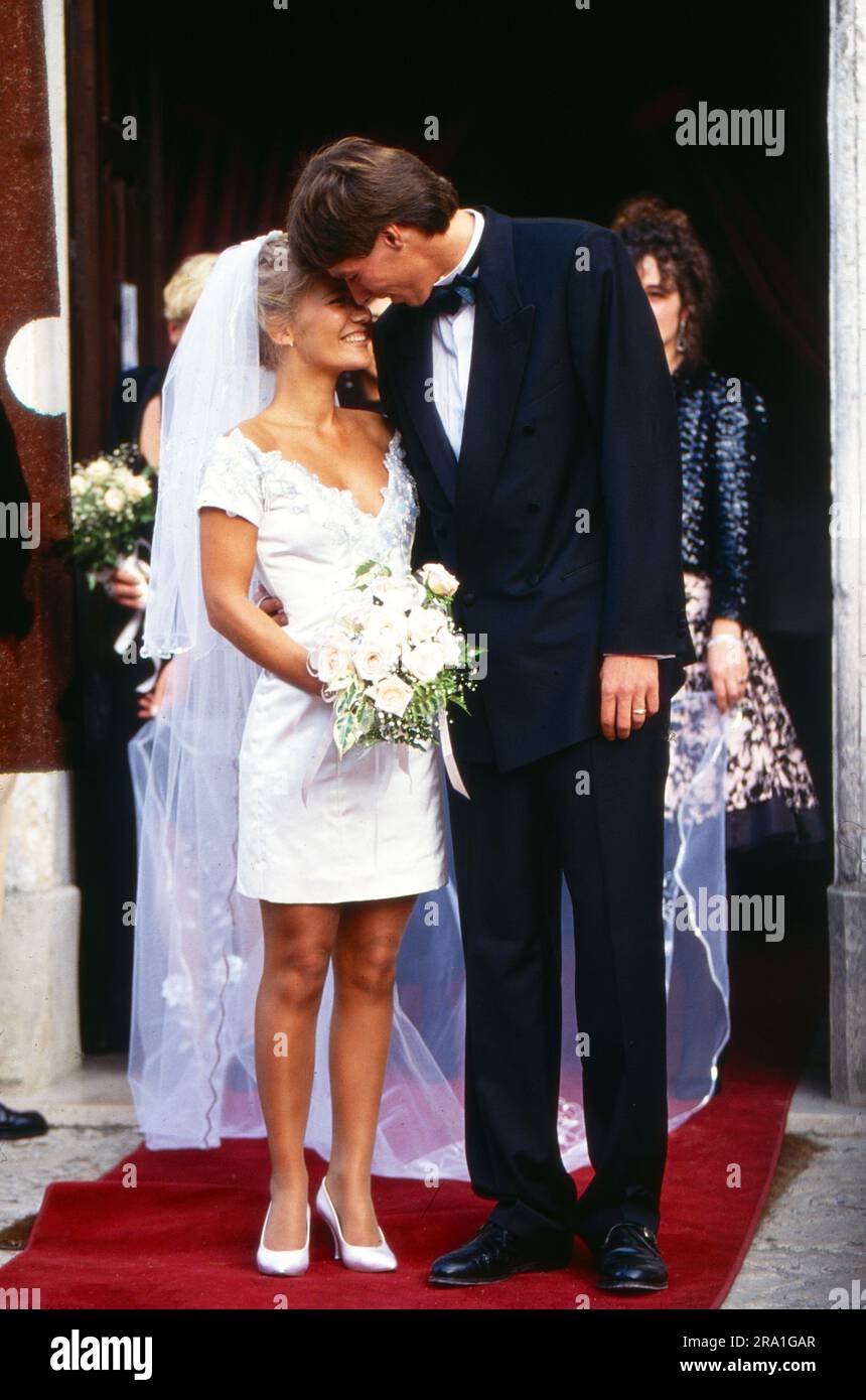 Michael Stich, deutscher Tennisspieler, bei seiner kirchlichen Hochzeit ...