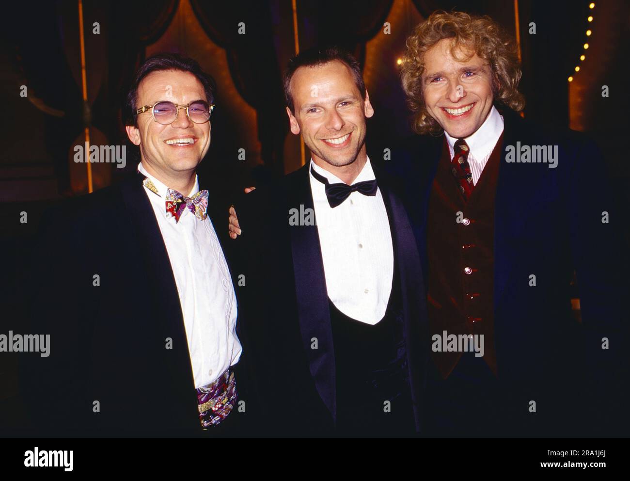 Fred Kogel, Mitte, Sat 1 Programmgeschäftsführer mit den Moderatoren ...