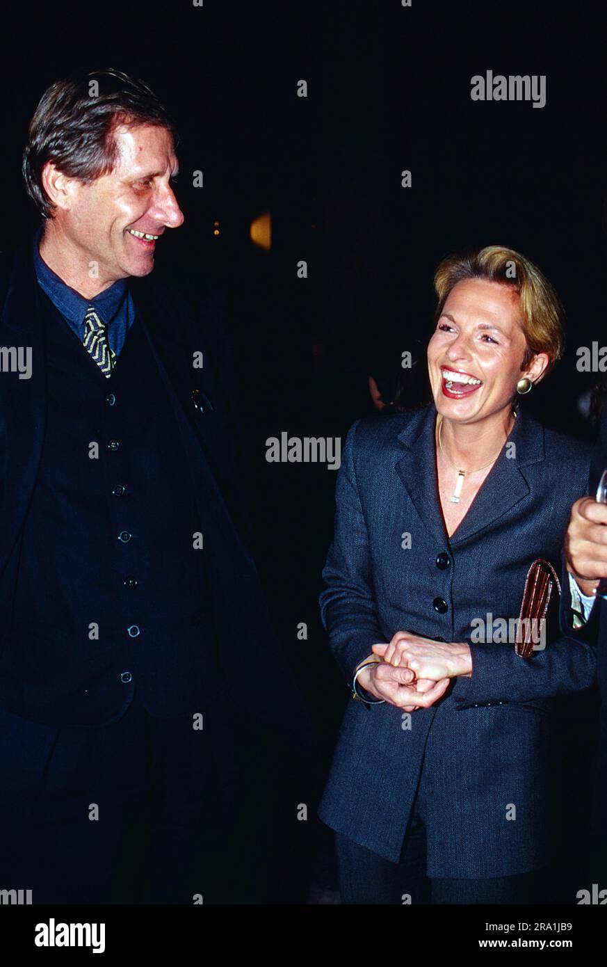 Ulrich Wickert, Moderator der ARD Tagesthemen mit Ehefrau, Journalistin ...