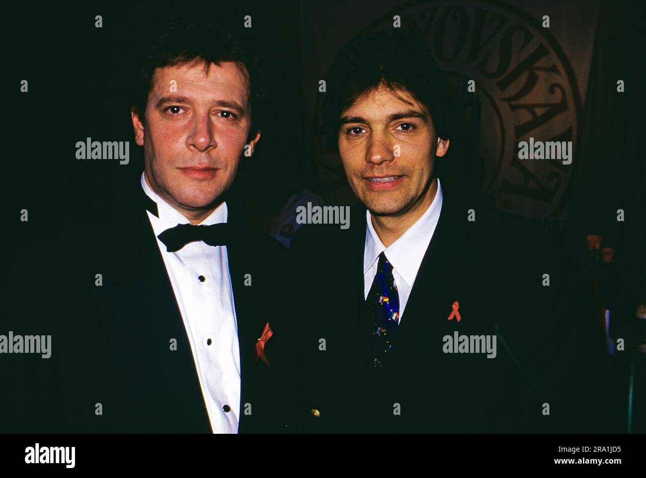 Schauspieler Jan Fedder und PR Manager David Rienau, circa 1998 Stock ...
