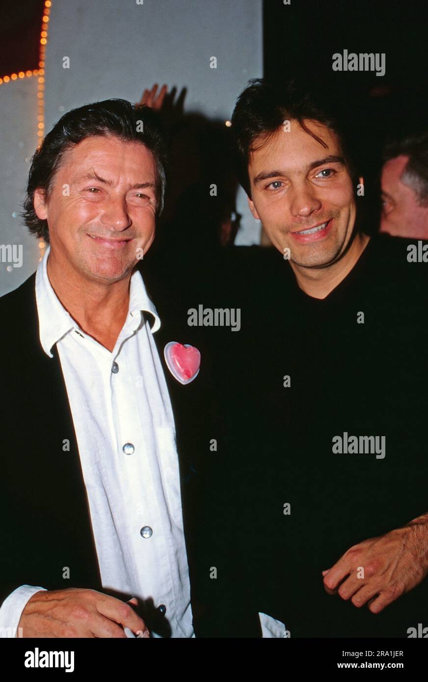 Schauspieler Herbert Herrmann mit PR Manager David Rienau, circa 1996 ...