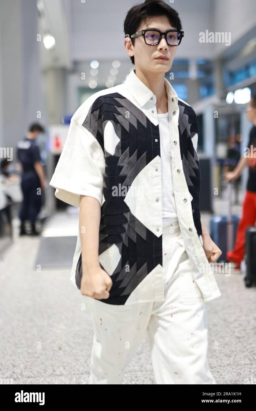 Chinese actor Ding Yuxi appears at airport in Shanghai, China. 29th June, 2023. (Photo by ...