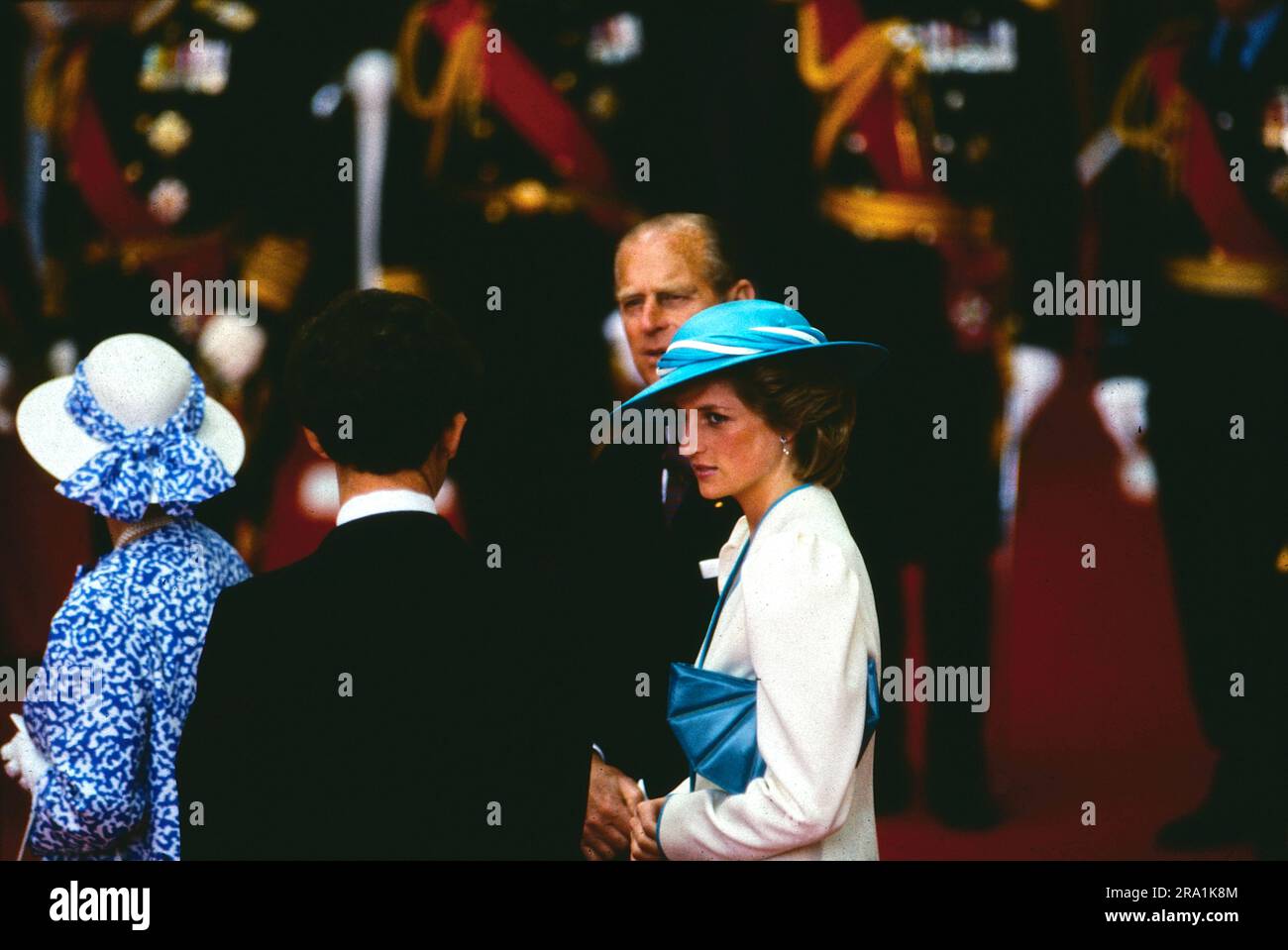 Richard von Weizsäcker Staatsbesuch in England, 1986, Bild: Königin ...