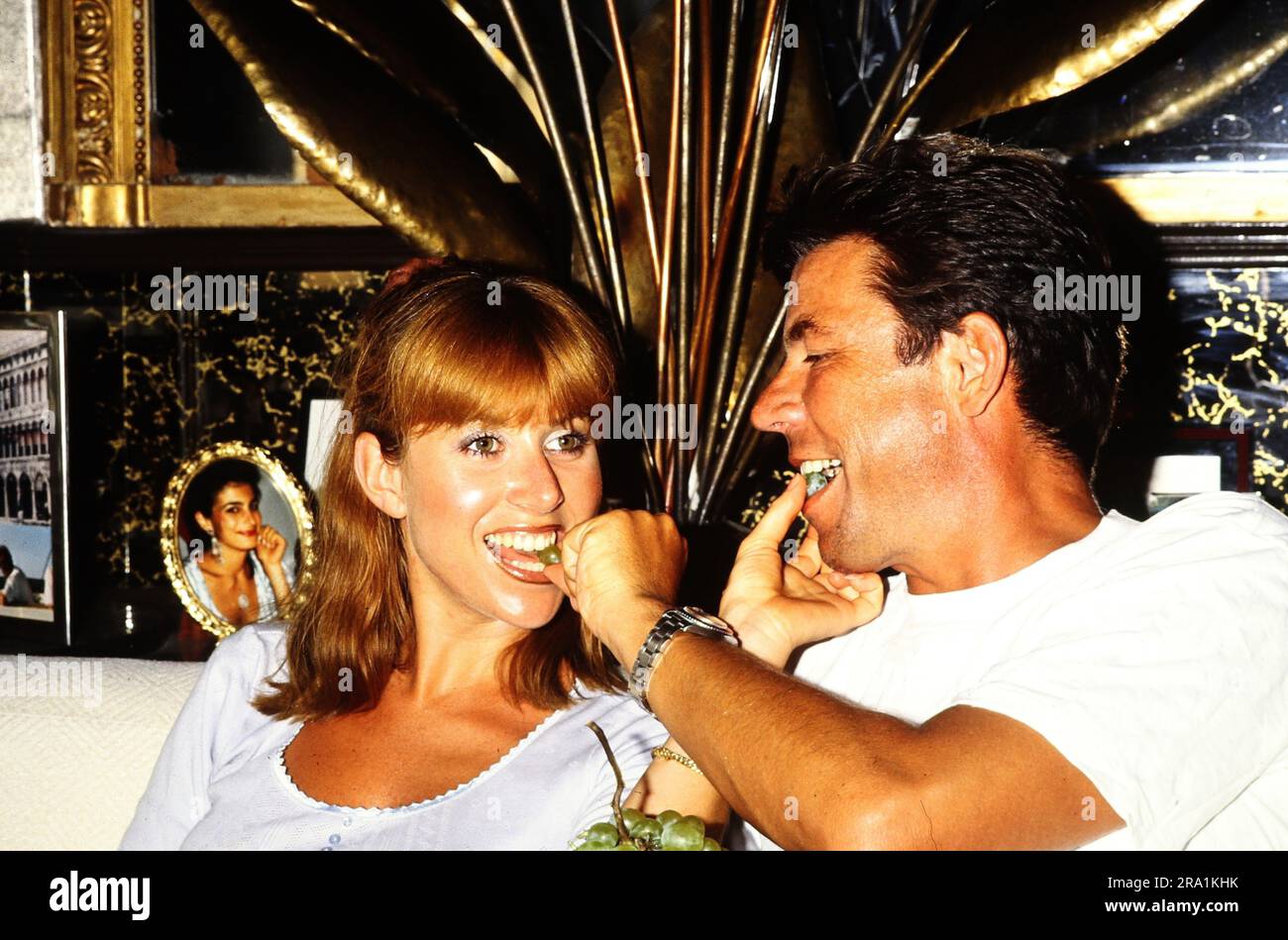 Ehepaar Friedrich Freiherr von Stumm mit Gattin Greta beim Urlaub in ...