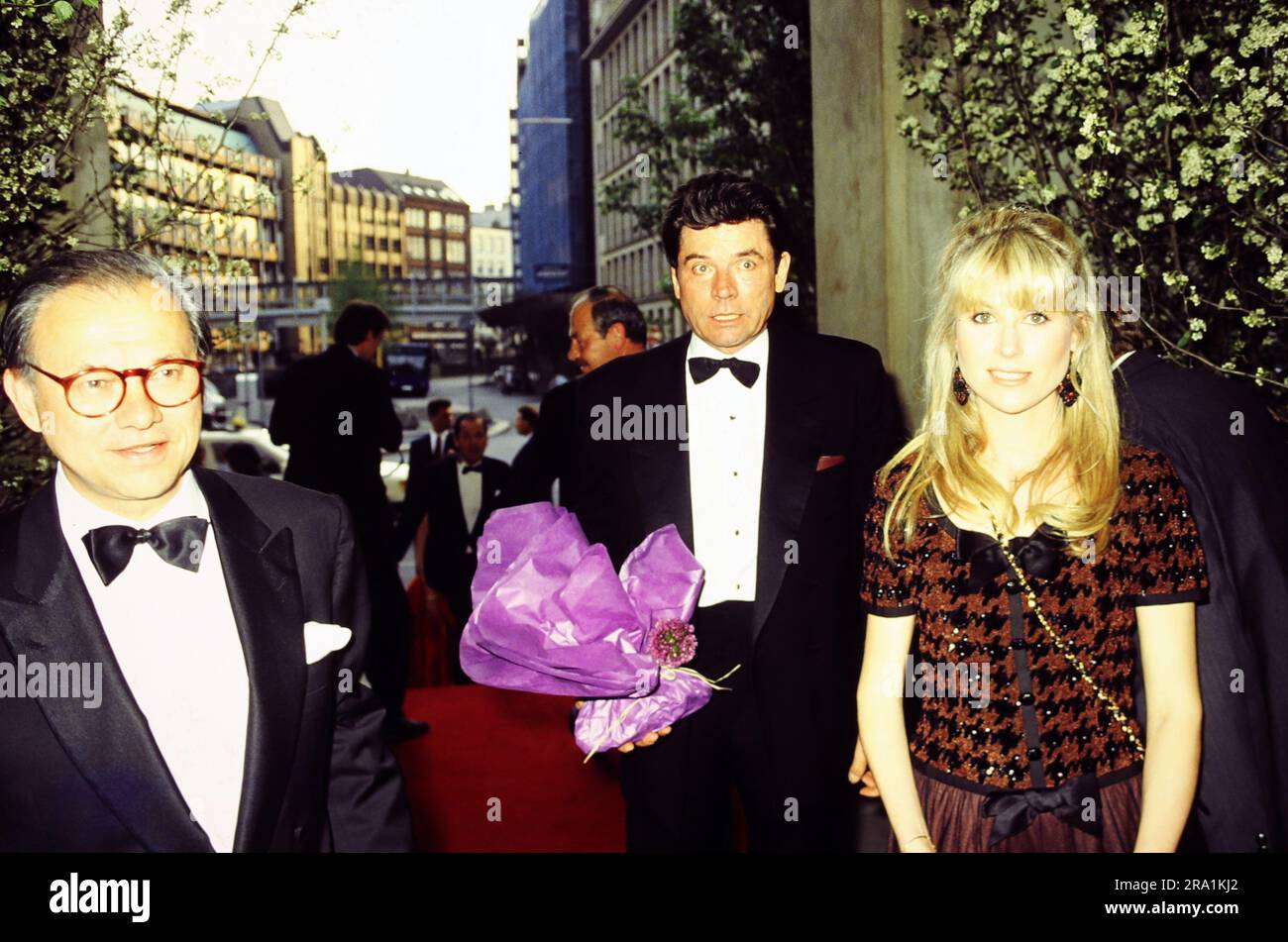 Hubert Burda, deutscher Verleger (links), mit Ehepaar Friedrich und ...