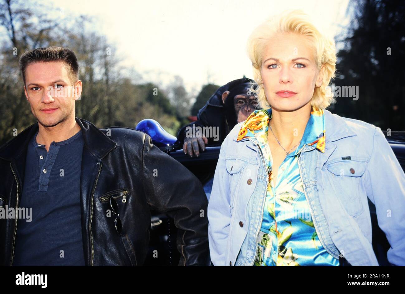 Claudine Wilde, deutsche Schauspielerin, mit Kollege Thure Riefenstein ...