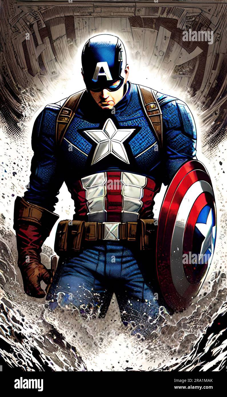 Captain america comic hi-res stock photography and images - Alamy