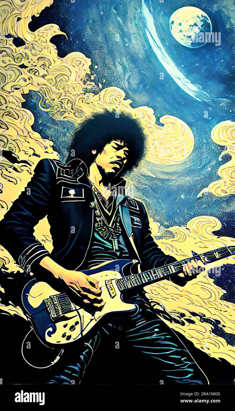 Jimi Hendrix Art Guitar