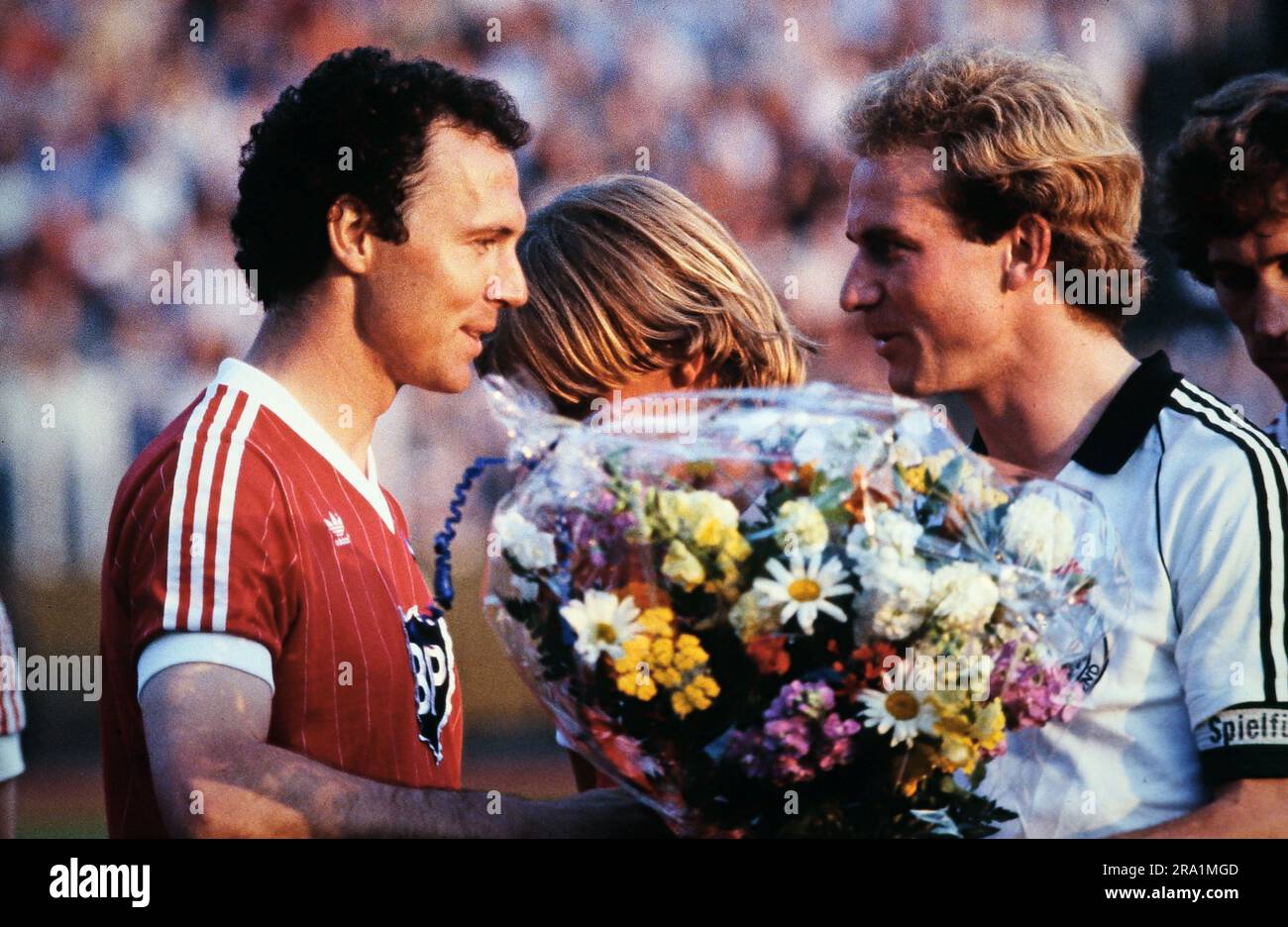 Franz Beckenbauer und Karl-Heinz Rummenigge, deutsche Fussballspieler ...