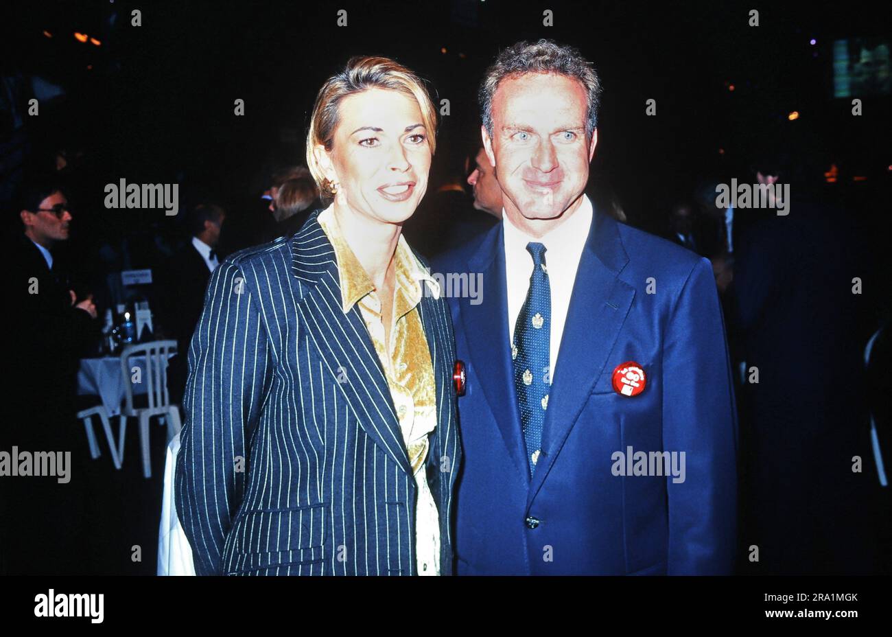 Fußball-Profi Karl-Heinz Rummenigge mit Ehefrau Martina, circa 1990 ...
