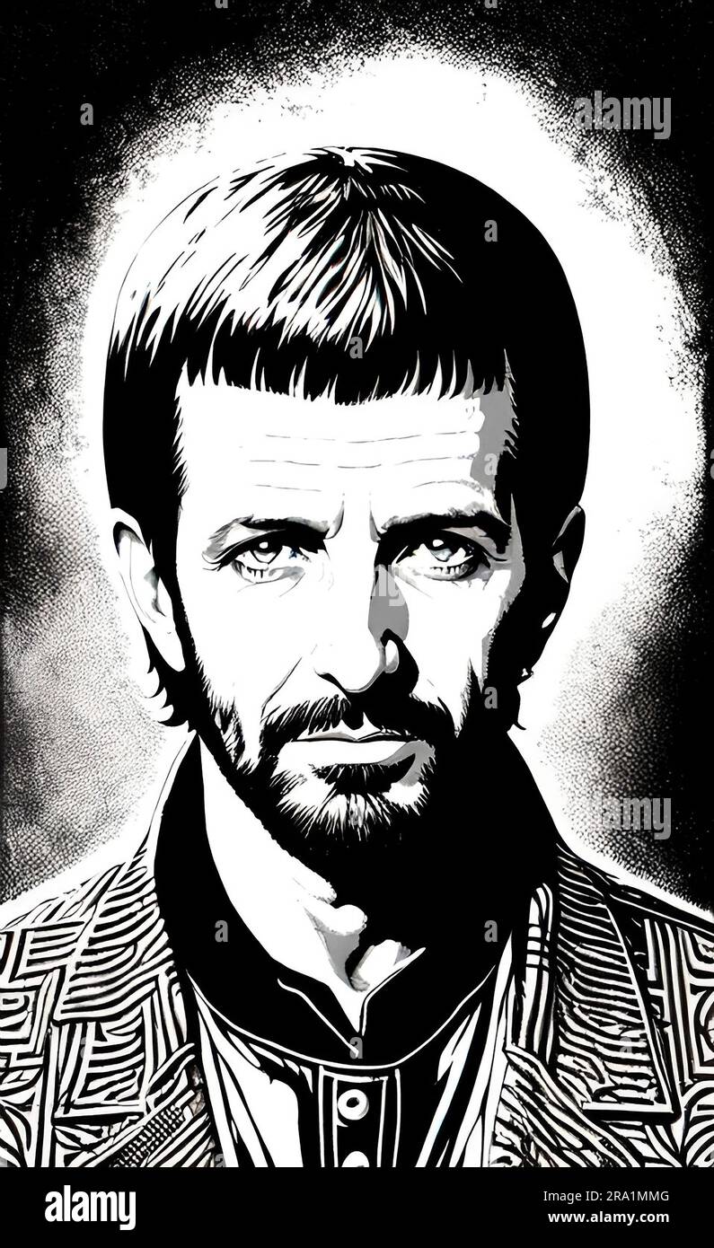 The beatles ringo starr illustration hi-res stock photography and ...