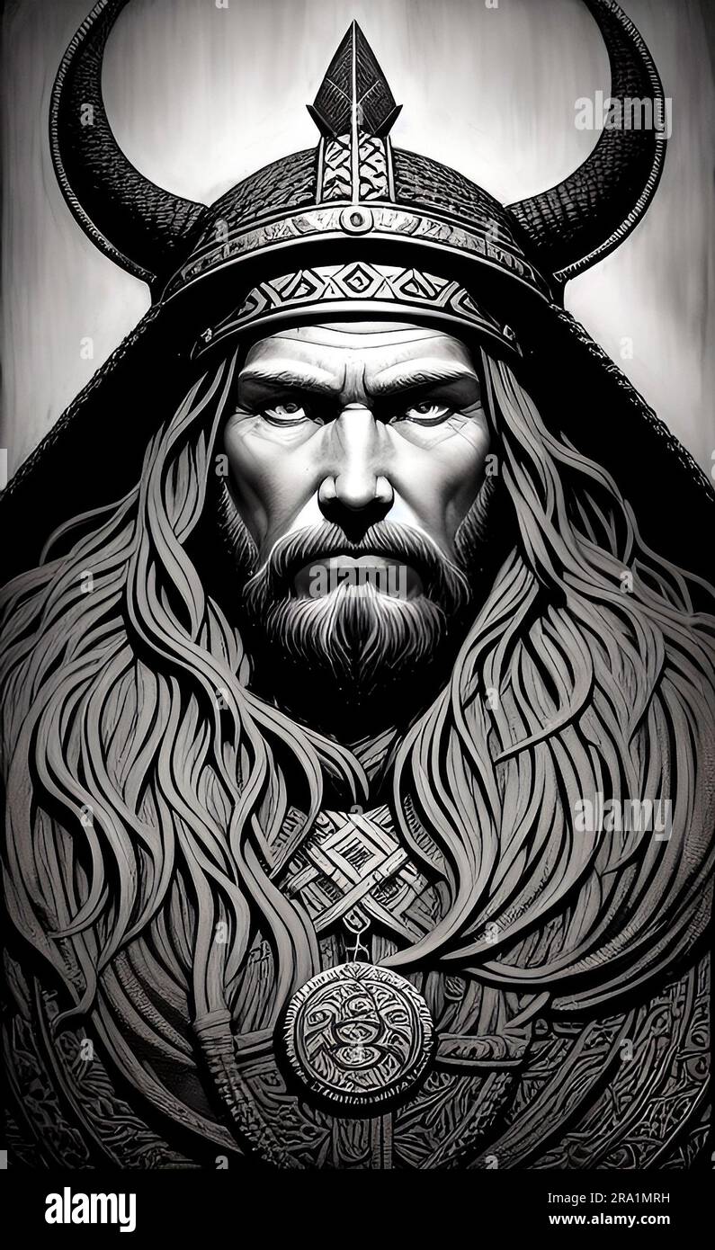 Viking artwork painting hi-res stock photography and images - Alamy