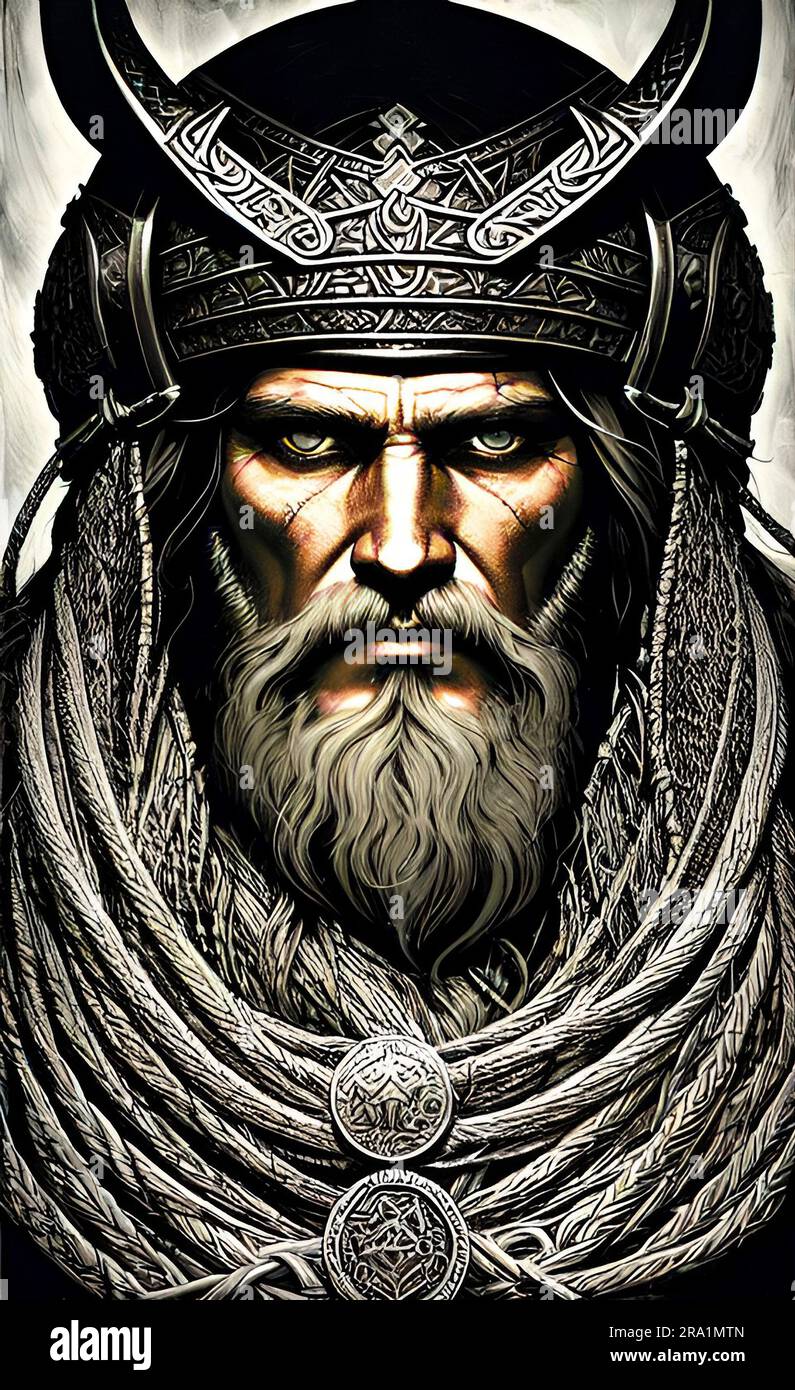 Viking artwork painting hi-res stock photography and images - Alamy