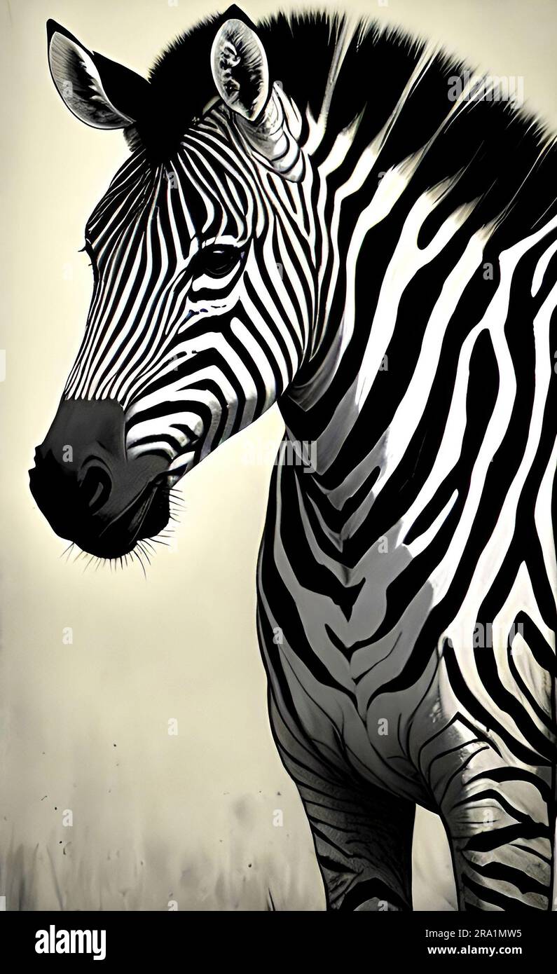 Zebra illustration hi-res stock photography and images - Alamy