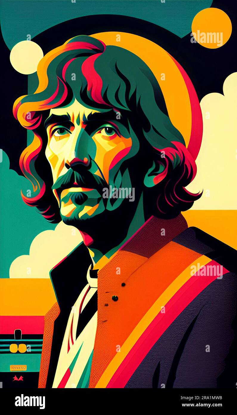 George harrison illustration hi-res stock photography and images - Alamy