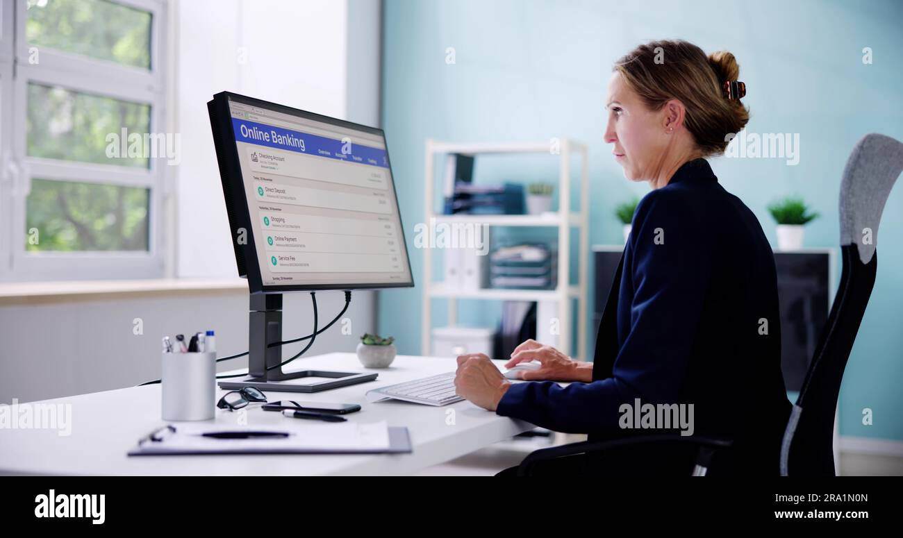 Electronic Bank Balance Statement And Transfer Using Internet Stock ...