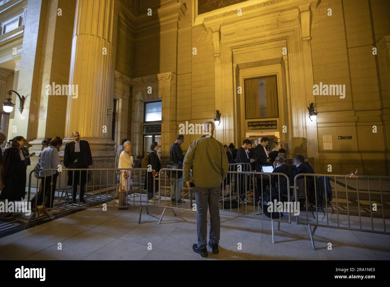 Brussels, Friday 30 June 2023. People are checked before entering the ...