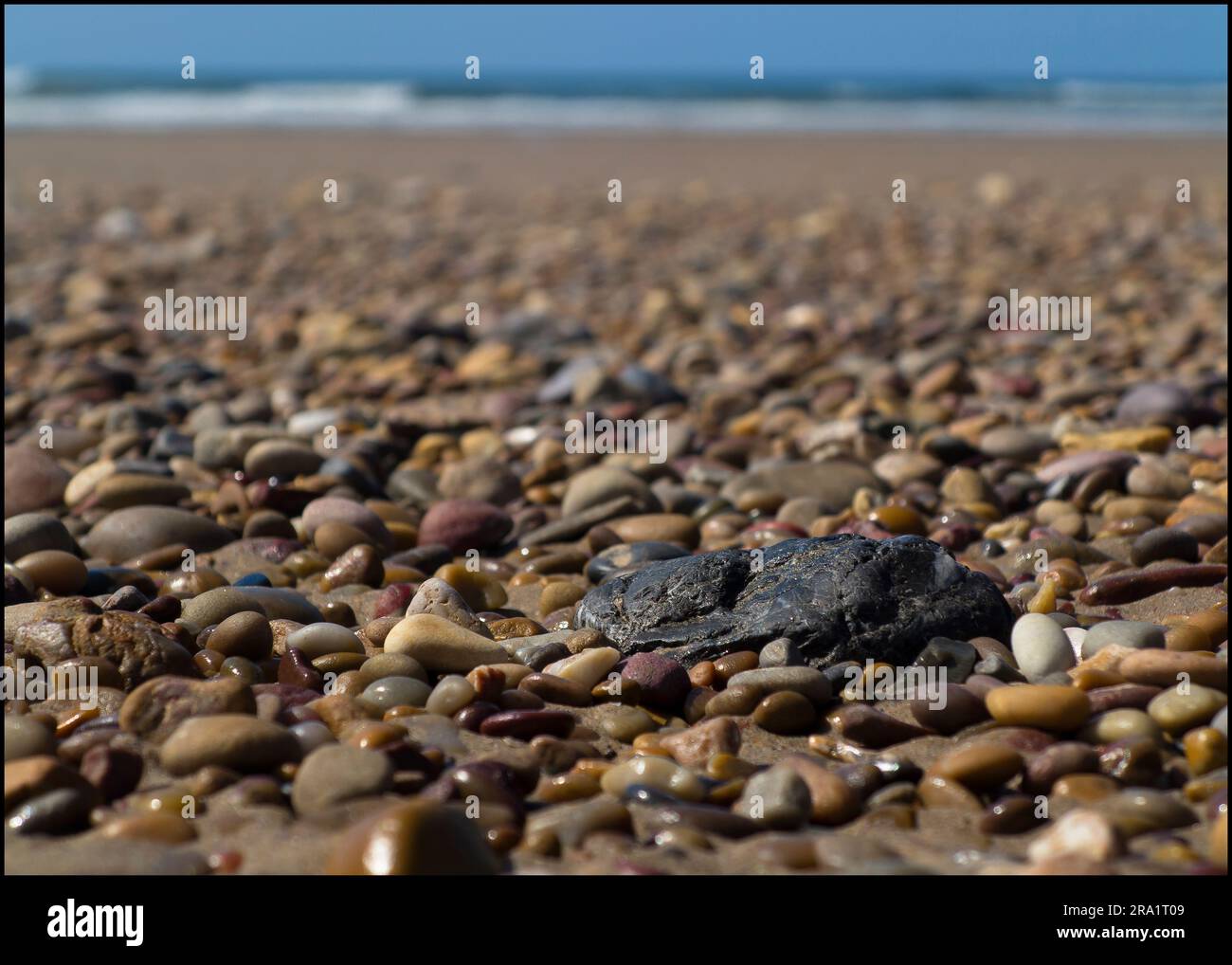 texture of pebbles in Xago beach Asturias spain Stock Photo - Alamy