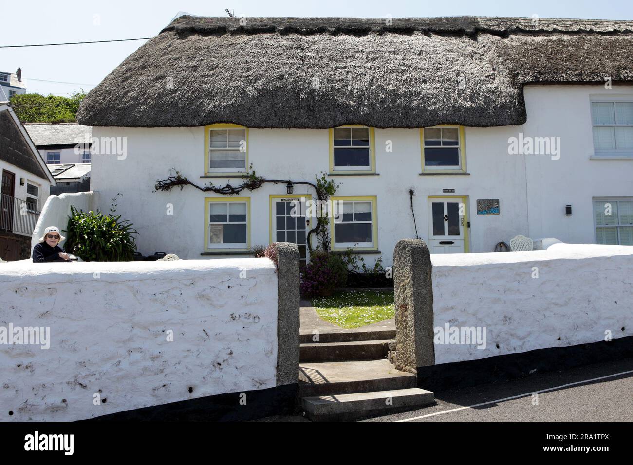 Viewed here is the quintessential Cornish Cottage and quietly located ...