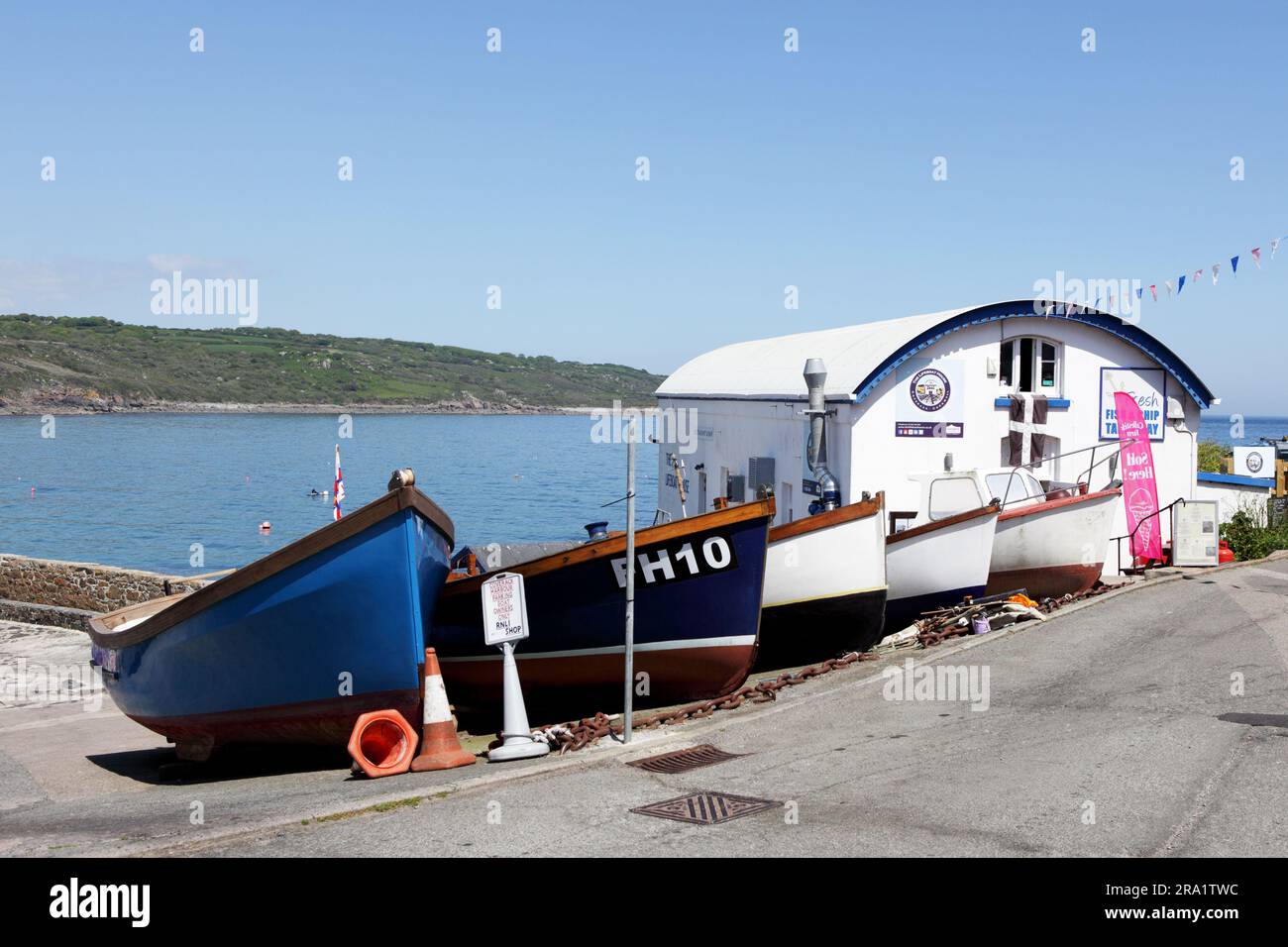 Viewed here is The Lifeboat House and accompanying Cornish Fishing ...