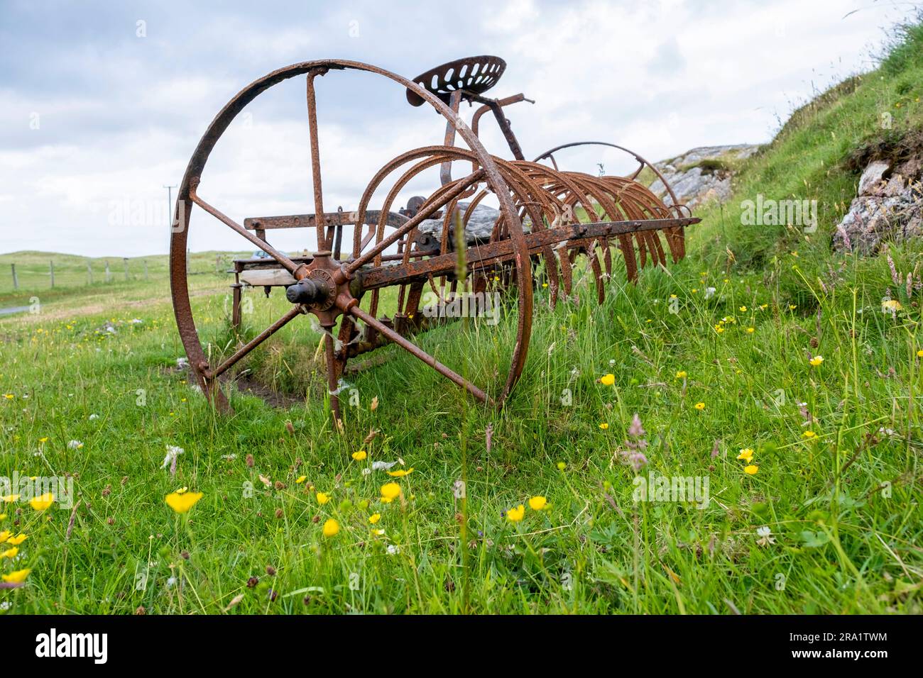 Abandoned hay making machine ( Tumbling Tam) Bousd, Isle of Coll, Inner ...