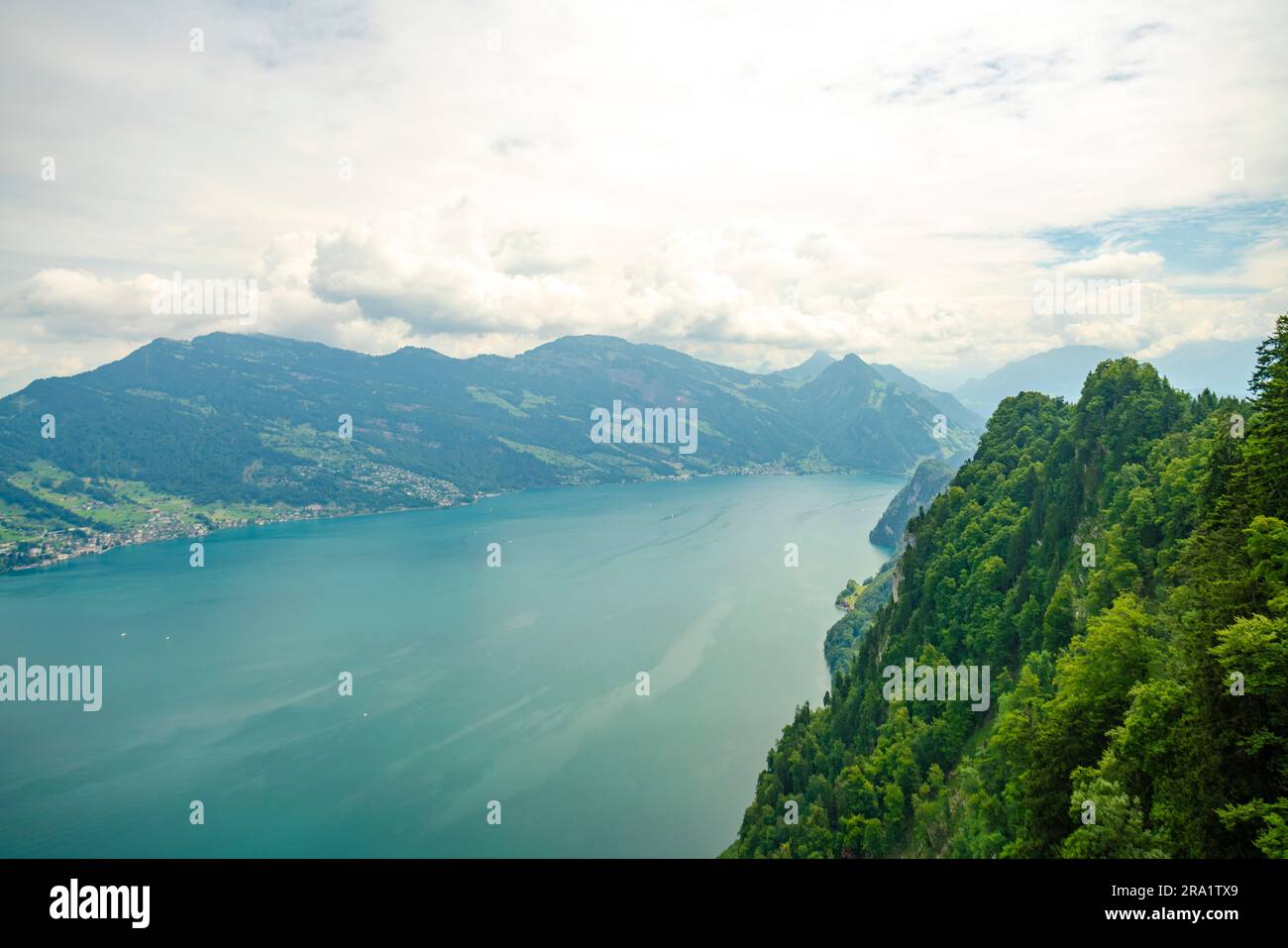 Lake lucern with clouds and nature, Switzerland Stock Photo - Alamy