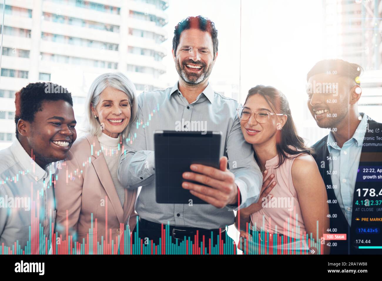 Digital graphs overlay hi-res stock photography and images - Alamy