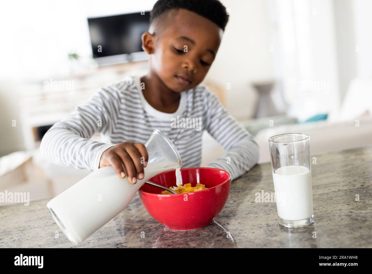 Boy Eating Breakfast