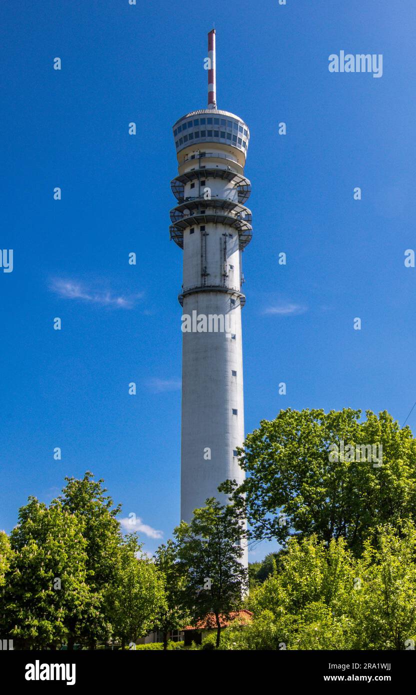 Schwerin, Germany. 30th May, 2023. The TV tower in the Neu Zippendorf ...